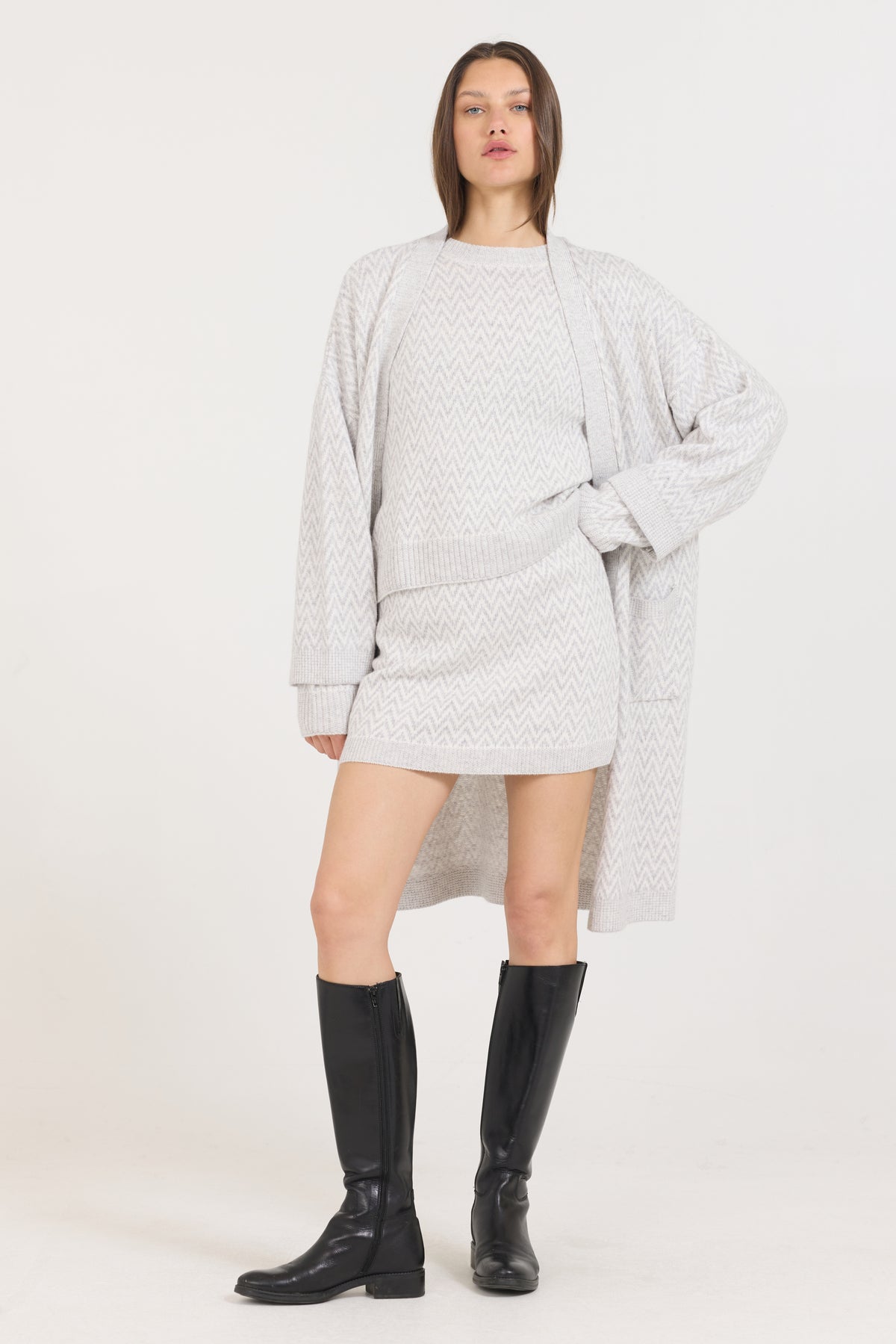 Nyssa Cardigan - Ivory Combo – One Grey Day