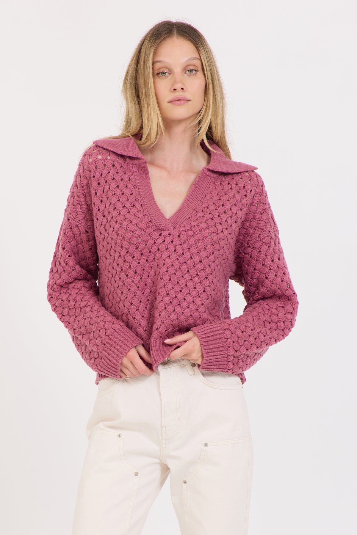 Malin Cashmere Polo - Berry – One Grey Day