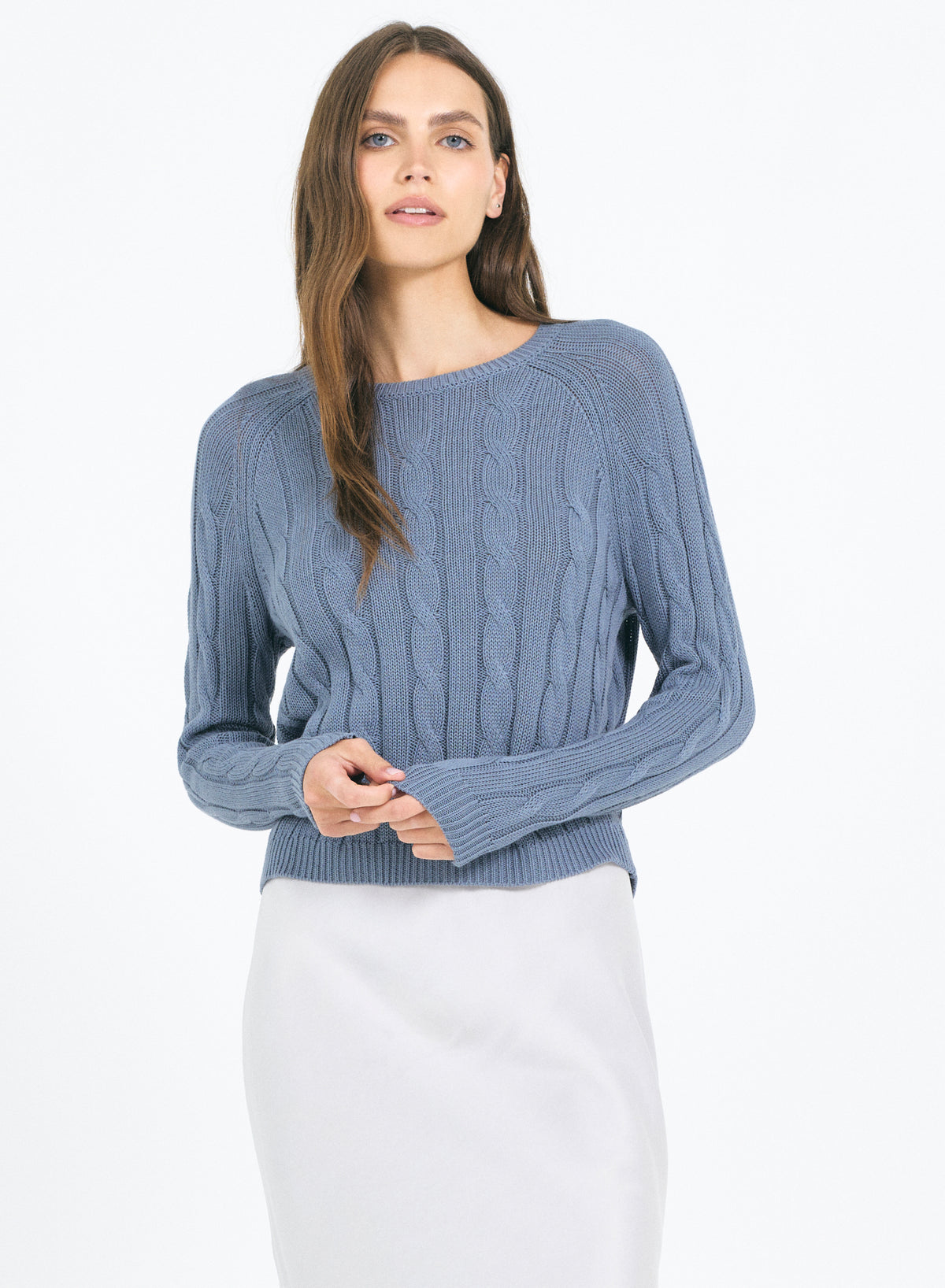 Raleigh Cable Pullover – One Grey Day