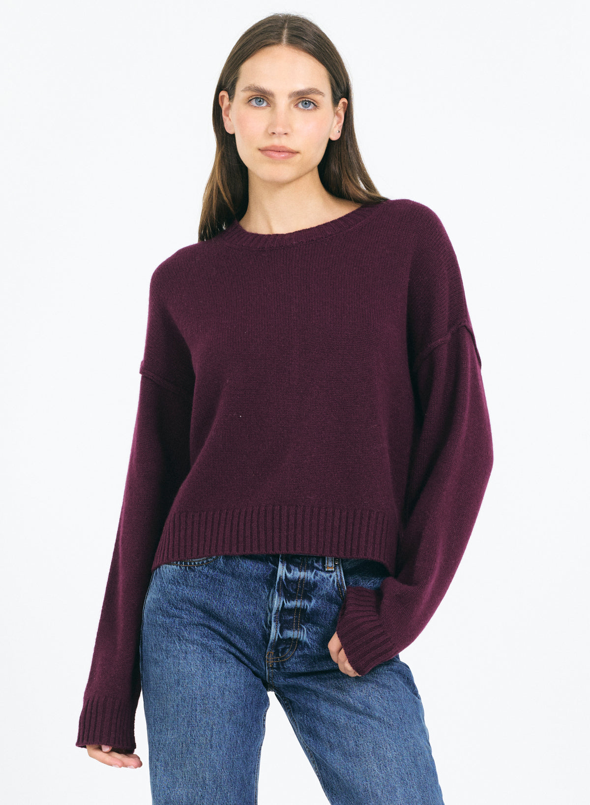 Annika Cashmere Crewneck – One Grey Day