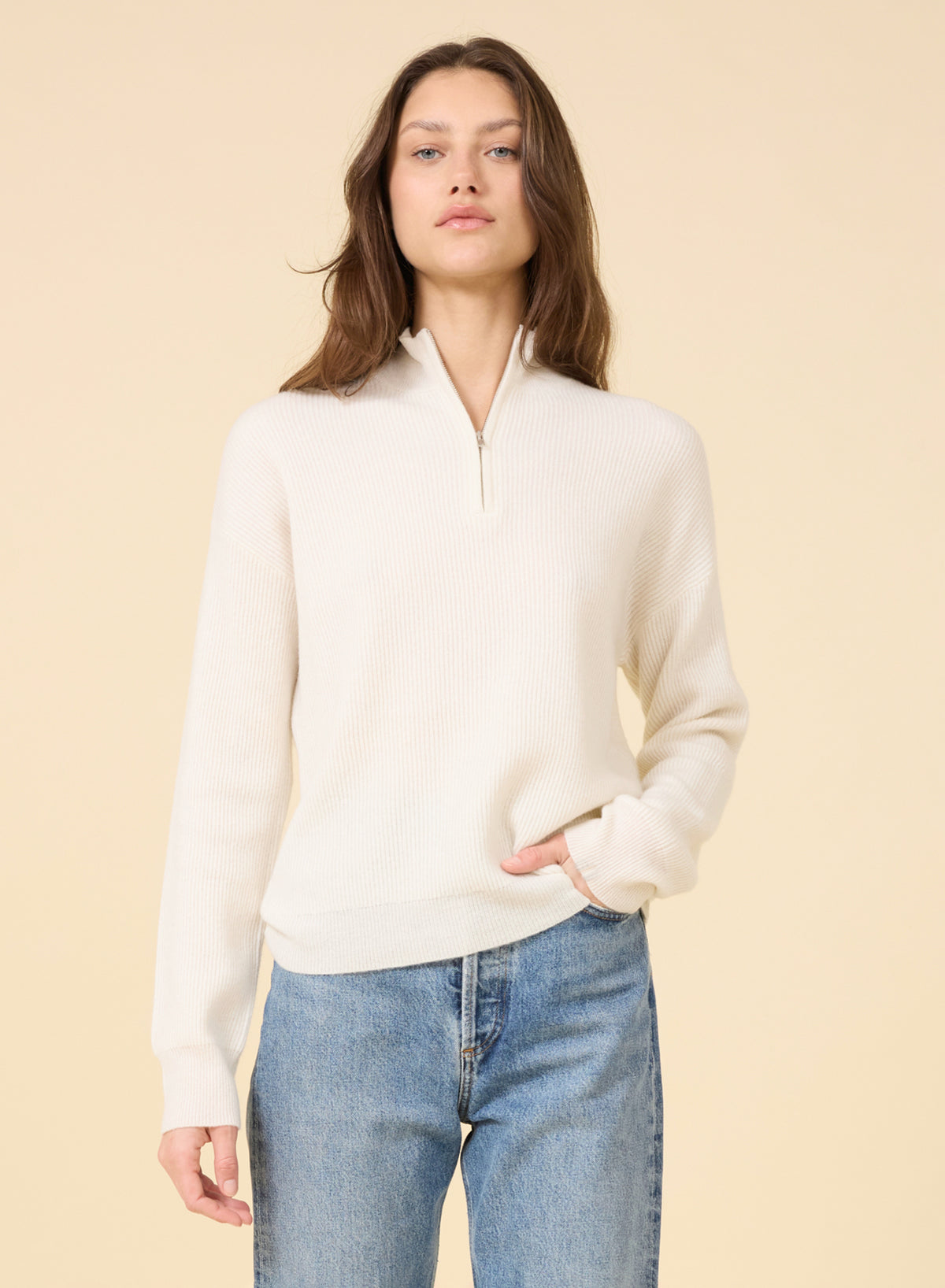 Colorado Half-Zip Cashmere Pullover – One Grey Day