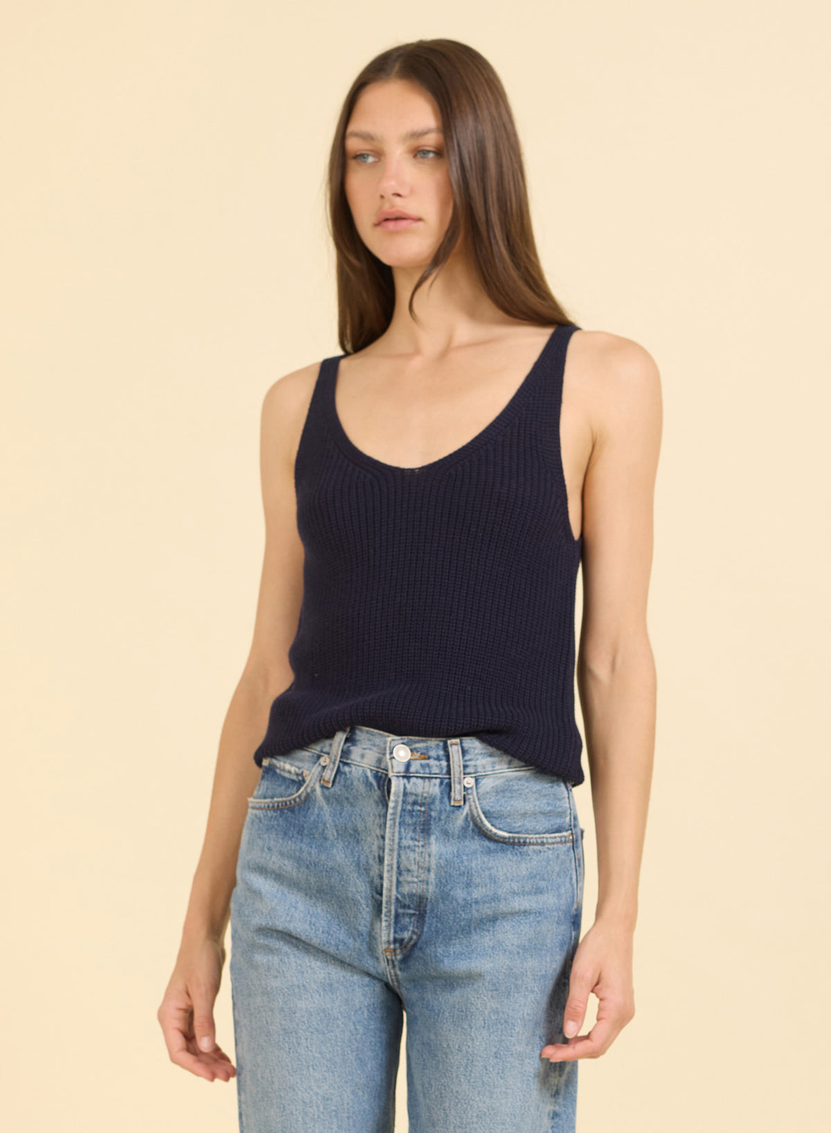 Raleigh Tank - Navy – One Grey Day